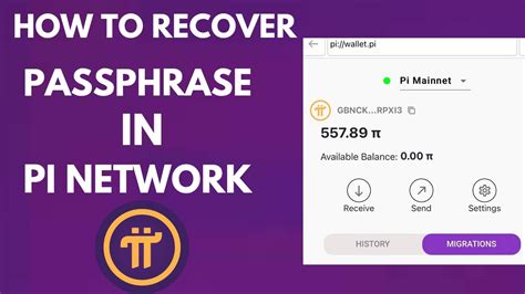 how to recover a lost passphrase in the pi network wallet youtube