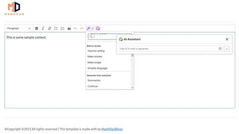 Integrating Ai Assistant With Ckeditor 5 In Laravel Using Vite Manhdan Blogs