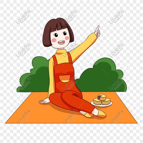 중순 가을 짧은 머리 소녀 만화 캐릭터 그림 그림 Png 일러스트 무료 다운로드 Lovepik