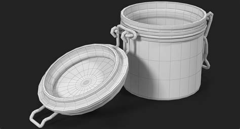 밀폐 뚜껑이있는 유리 용기 450 Ml 3d 모델 29 Fbx Max Obj Free3d