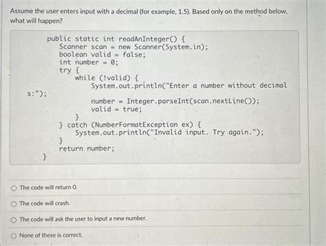 Solved Assume The User Enters Input With A Decimal For Chegg