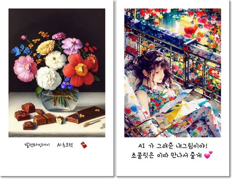 Ai가 그려주는 밸런타인데이 카드한글로 설명 넣으면 뚝딱 연합뉴스