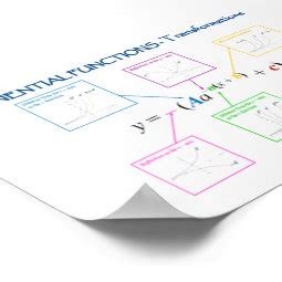 Exponential Functions Transformations Poster Zazzle