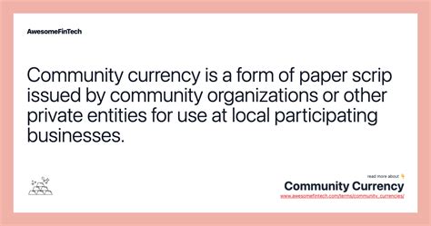 Community Currency Awesomefintech Blog