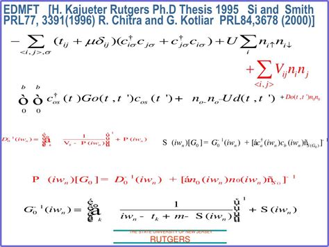 Ppt Dynamical Mean Field Theory And Electronic Structure Calculations Powerpoint Presentation