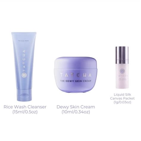 Tatcha Skincare Nib Tatcha Rice Wash Dewy Skin Cram Liqid Silk