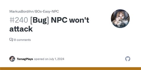 Bug Npc Wont Attack · Issue 240 · Markusbordihnbos Easy Npc · Github