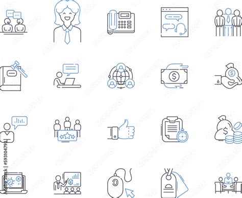 Startup Ecosystems Outline Icons Collection Incubators Accelerators