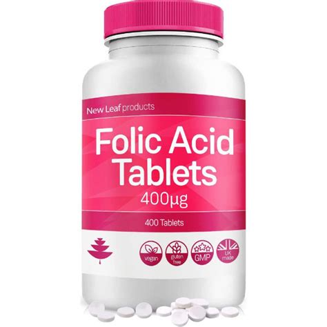 New Leaf Folic Acid 400 Mcg Pregnancy Folate 400 Tablets Health Superdrug