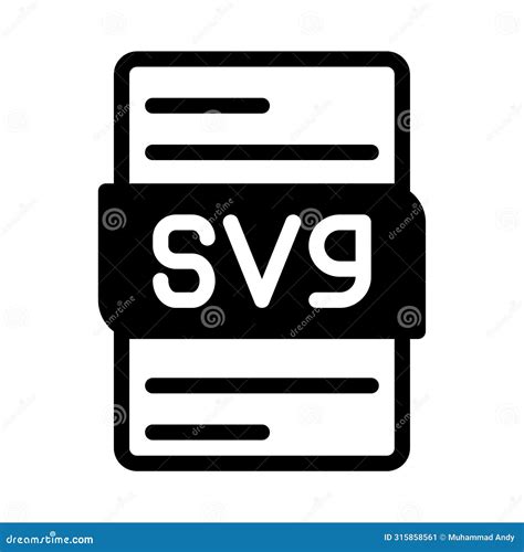 Svg File Type Icon Files Document Graphic Design With Outline Style Vector Illustration Stock