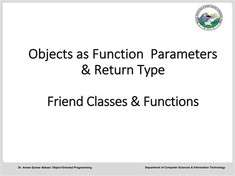 Lec15oopobjectsasparametersfriendclassespdf