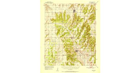 1951 Map Of Binger Ok — High Res Pastmaps