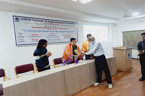 Seminar On Cracking Interviews For Product Based Companies Lords Institute Of Engineering And