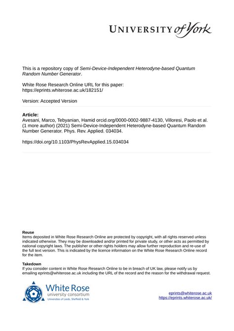 Pdf Semi Device Independent Heterodyne Based Quantum Random Number Generator