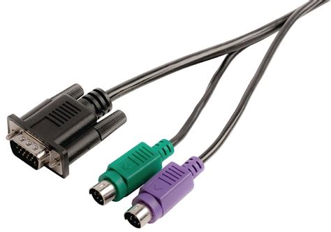 Cabo VGA Macho 2x PS2 Macho VGA Femea 2x PS2 Macho 2 mts Castro Electrónica Lda