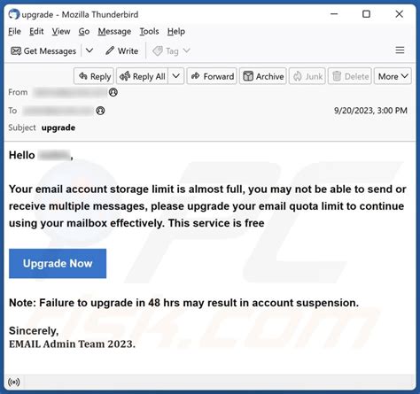 Email Account Storage Limit Is Almost Full Scam Removal And Recovery Steps Updated