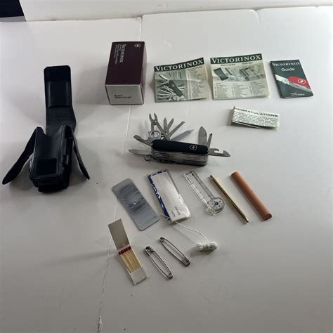 Vintage Victorinox Black Survival Kit Swiss Champ Sos Set New Old