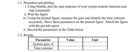 solved 1 1 procedure and plotting i using matlab plot the