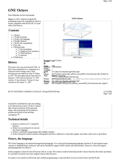Gnu Octave Matlab Areas Of Computer Science