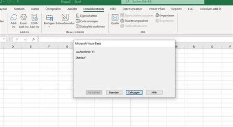 Vba Laufzeitfehler ‚6‘ Überlauf Excel Hilfe