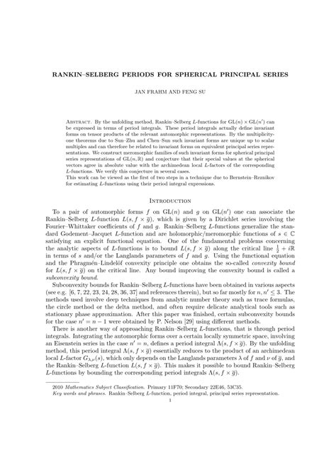 Pdf Rankinselberg Periods For Spherical Principal Series