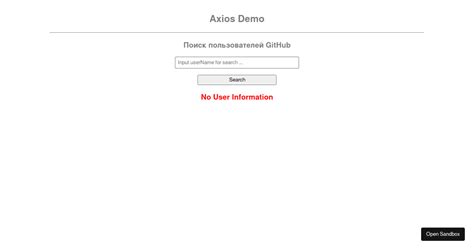 Axios Demo Codesandbox