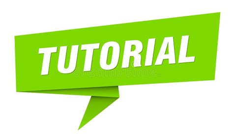 tutorial banner tutorial speech bubble label sticker sign template