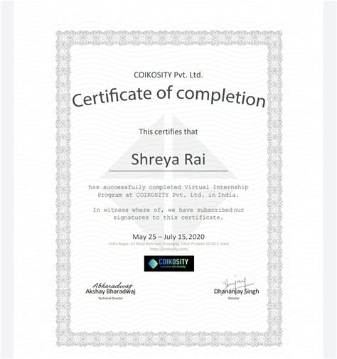 Shreya Rai On Linkedin Internship2020 Successfully Virtualinternship