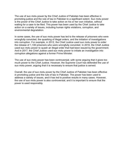 Pak301 Gdb Solution 2023 The Use Of Suo Motu Power By The Chief