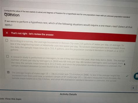 Solved Compute The Value Of The Test Statistic T Value And Chegg