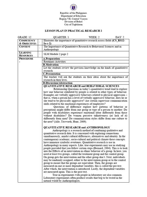 Module2 Day2 Pdf Quantitative Research Experiment