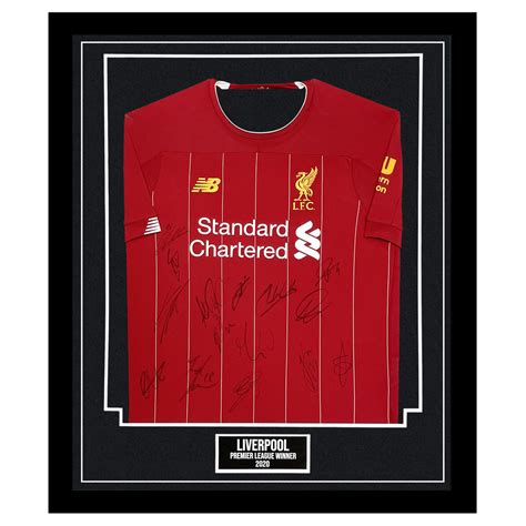 Signed Liverpool Fc Framed Shirt Premier League Winners 2020