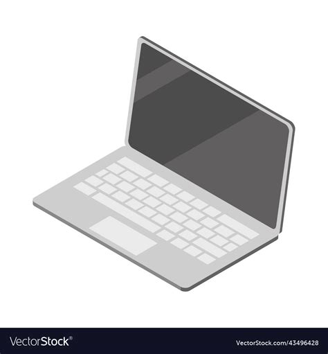 Laptop Isometric Icon Royalty Free Vector Image