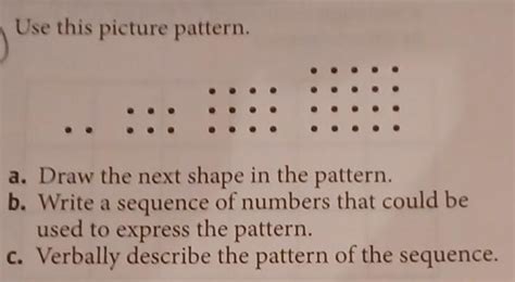 solved use this picture pattern a draw the next shape in