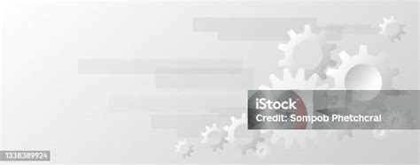 흑백 기어 서클 기술 추상기술 혁신 컨셉 벡터 배경과 이 이미지 파노라마의 일부 요소로 빛나는 빛 개념에 대한 스톡 벡터 아트 및 기타 이미지 Istock
