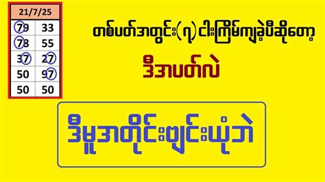 2d တစ်ပတ်အတွင်း ၇ လေးကြိမ်အထက်ကျထားလို့ ဒီအတိုင်းဗျင်းရင်ရပီ Youtube