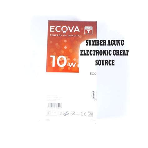 Jual Ecova Bulb T W Watt Led Tabung Kapsul Lumens Terang Putih Cool Daylight Di Seller