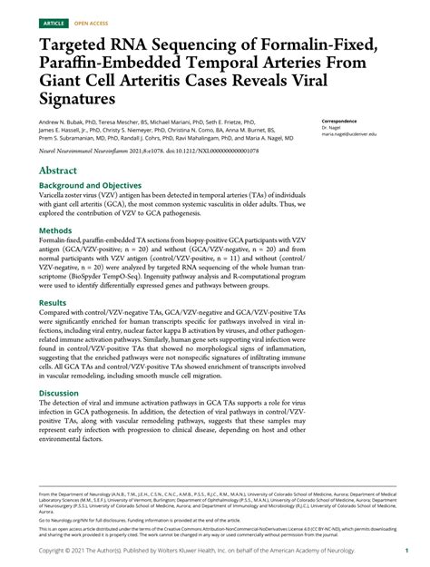 Pdf Targeted Rna Sequencing Of Formalin Fixed Paraffin Embedded