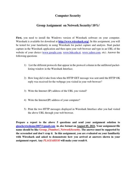 Group Assignment Network Security Pdf