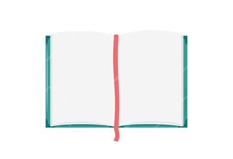 빈 열린 책 격리 빈 책 또는 노트북 페이지의 벡터 평면 그림 복사 공간이 있는 상위 뷰 디자인 요소 프리미엄 벡터