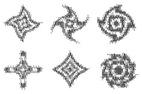 Pixel Pattern Shapes Textured Star With Bitmap Y2k Dither Gradient Retro Vector Cosmic Element