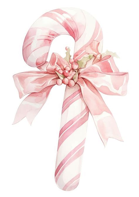 Pink Candy Cane Illustration Free Photo Illustration Rawpixel