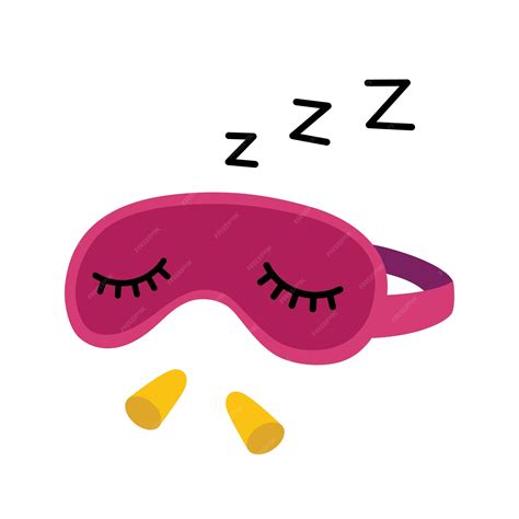 Premium Vector Sleeping Mask With Earplugs Cute Mask With Closed