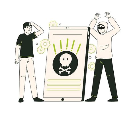 Premium Vector Internet Fraud Scene Flat Vector Illustration Cyber Scam Phishing