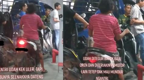 Emak-emak Motoran Berulah, Nekat Serobot Antrean BBM hingga Bolak-balik Kena Tegur - Motor ...