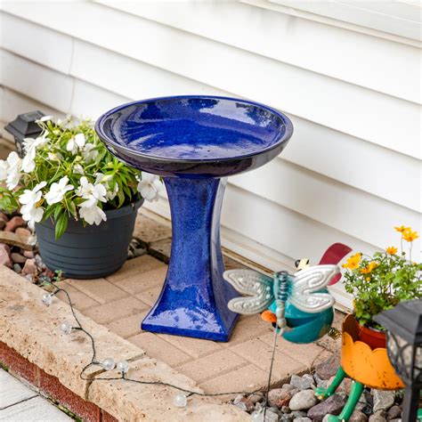 Ceramic Bird Bath For Outside 16 H Uv And Frost
