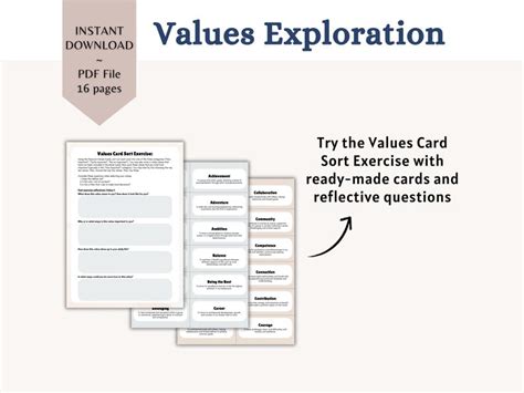 Personal Values Exploration Worksheets Core Values List Core Values And Beliefs Identify Values