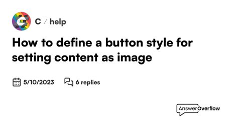 How To Define A Button Style For Setting Content As Image C