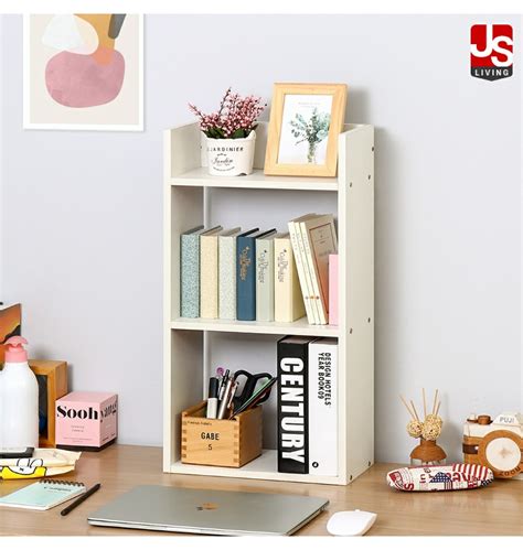 책상위책꽂이 미니 간이 선반 낮은 북엔드 2단 3단 정리 사무용 서재 전면 수납 서랍 책장 책꽂이 원목 티몬