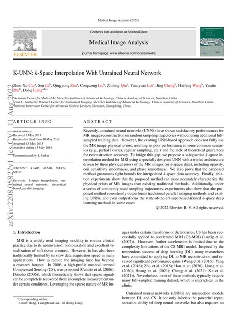 K Unn K Space Interpolation With Untrained Neural Network Deepai